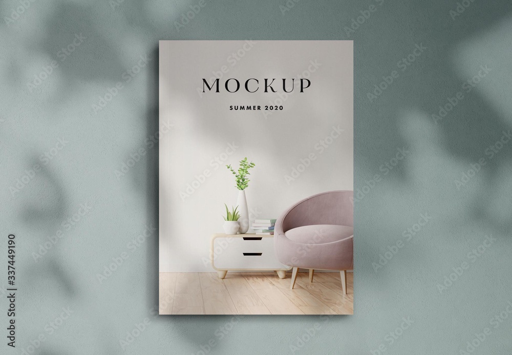 Realistic 3D Magazine Mockup Stock Template | Adobe Stock
