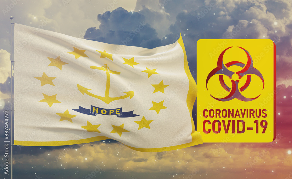 COVID-19 Visual concept - Coronavirus COVID-19 biohazard sign with ...