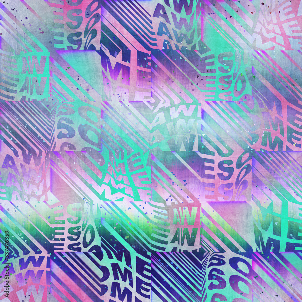 Holographic surreal ombre iridescent blend of purple green and blue ...