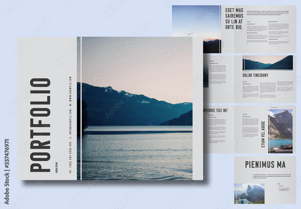 Light Portfolio Layout Stock Template | Adobe Stock