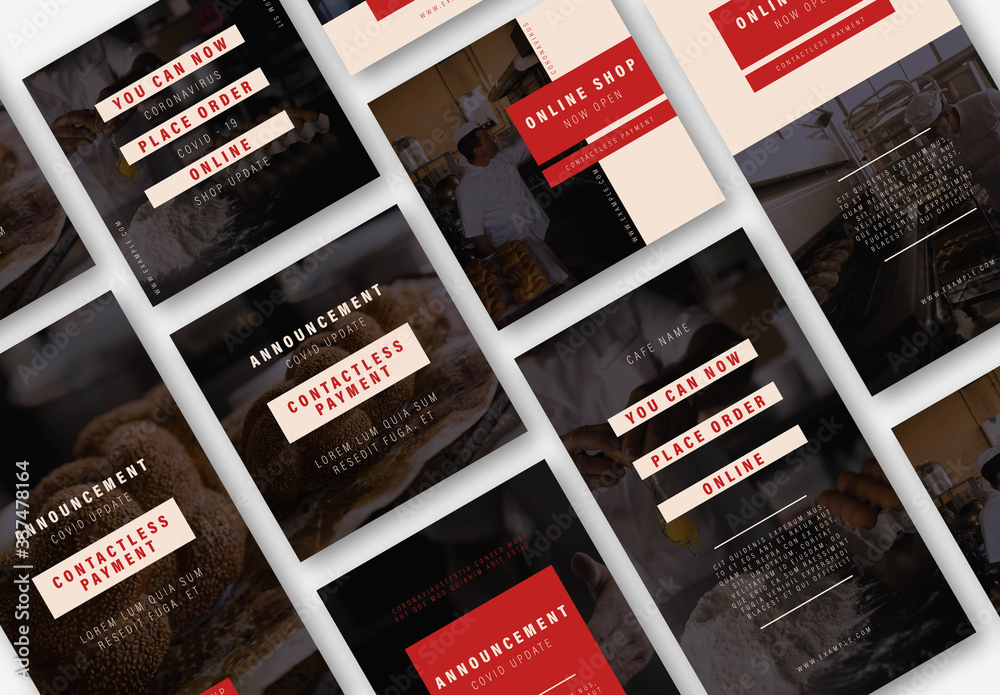 Social Media Post Layouts Stock Template | Adobe Stock