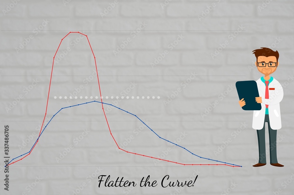 Illustration depicting a doctor holding a medical prescription and ...