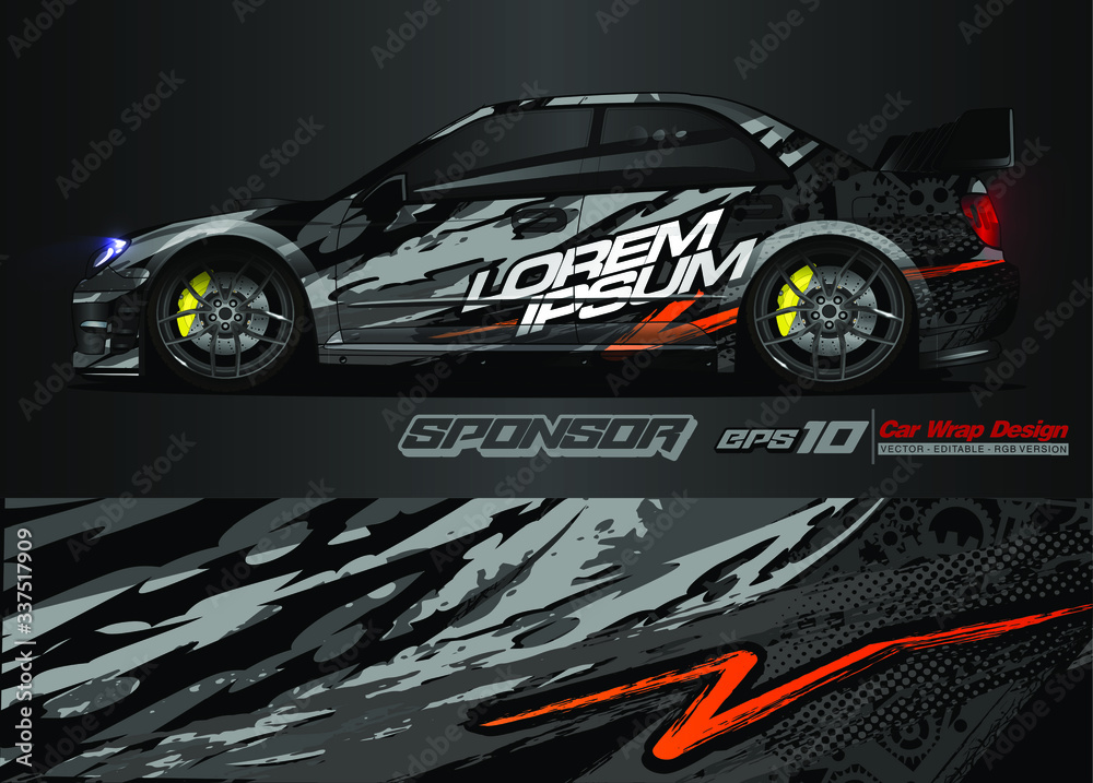 car background design for vehicle vinyl wrap Stock Vector | Adobe Stock