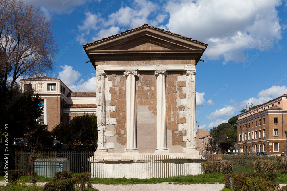 The Temple of Portunus (Tempio di Portuno) or Temple of Fortuna Virilis ...