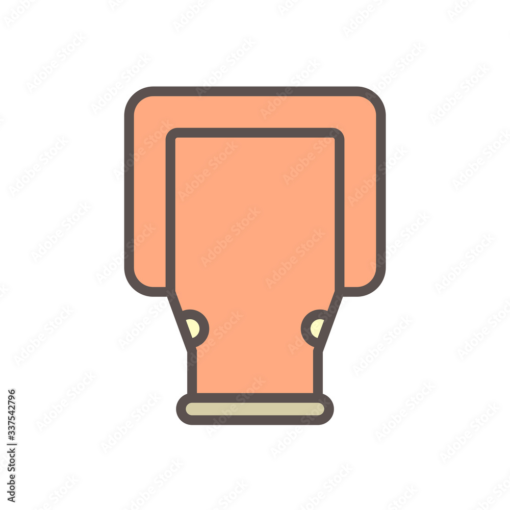 Decorative PVC line pipe cover vector icon. Also called decorative duct ...