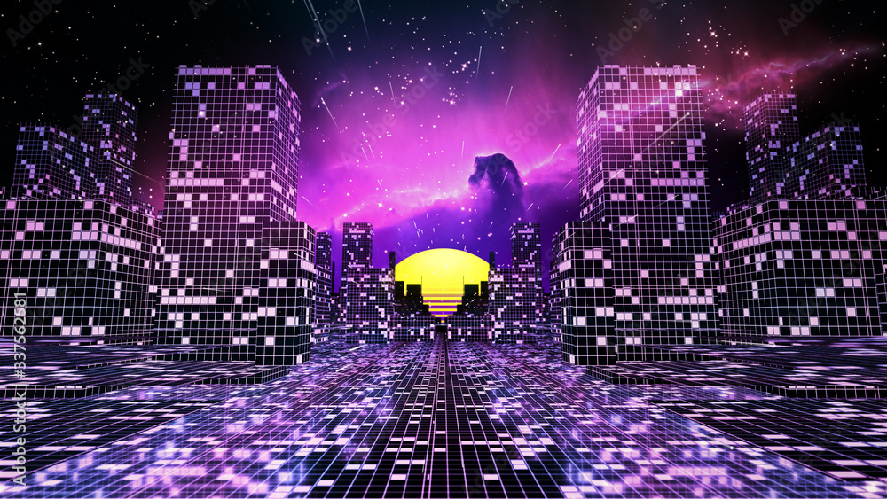 3D illustration Background for advertising and wallpaper in space and ...