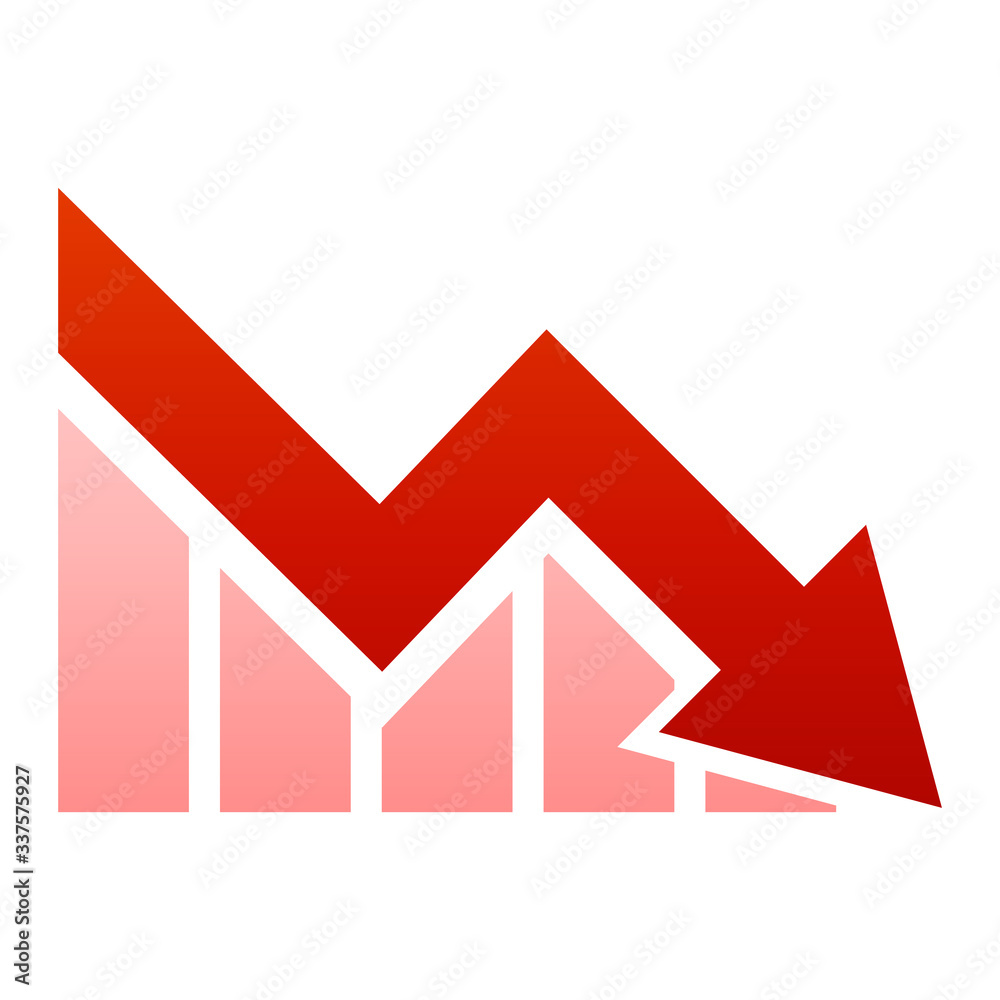 stock market losses chart in color Stock Vector | Adobe Stock