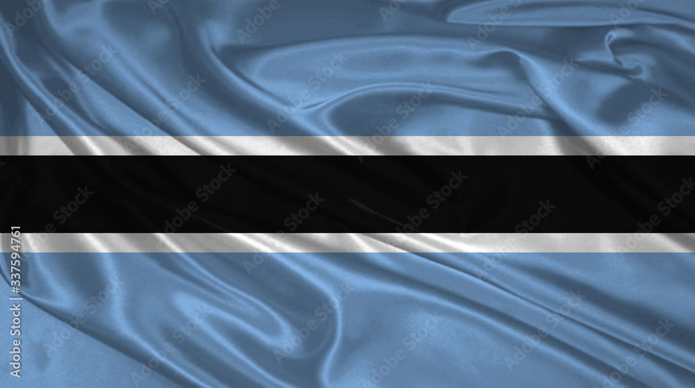 Flag of Botswana 3D Illustration. Botswana Flag for Independence Day ...