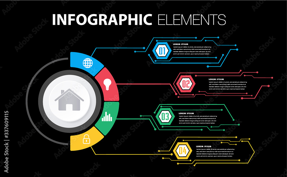 modern circuit text box template for website computer graphic ...