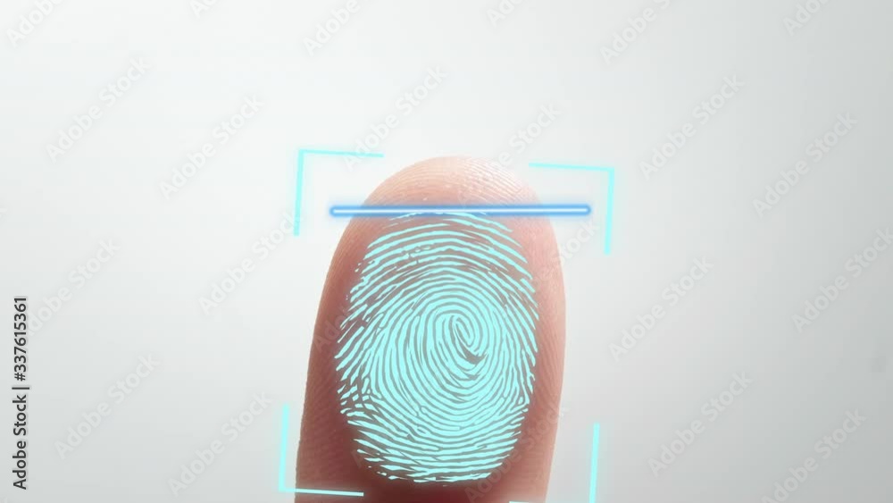 Shopping by finger Touch. ID Fingerprint scan Access icon. Touch screen ...