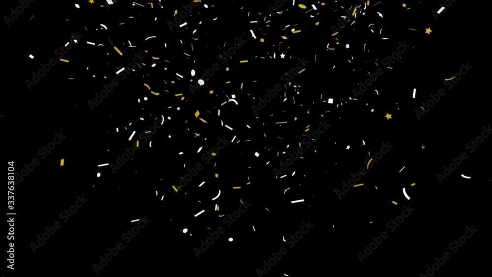 Animation Colorful Glitter Confetti Falling Popper Explosion Particles 4k Loop Animation Over