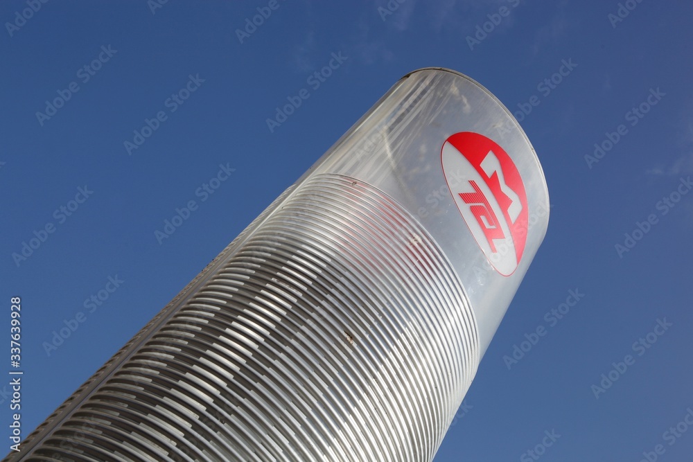 Lyon, France - April 16, 2015: Metro TCL entrance sign in Lyon, France ...