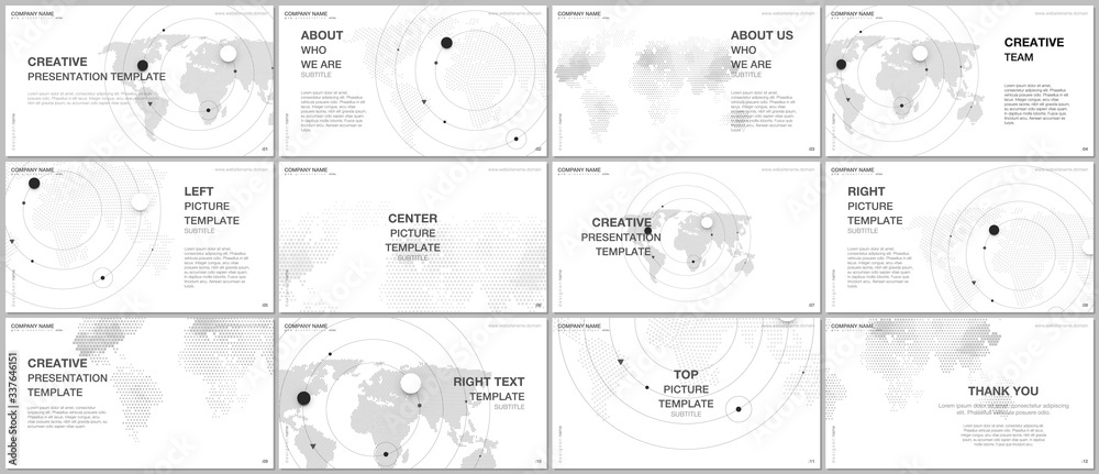Presentation design vector templates, multipurpose template for ...
