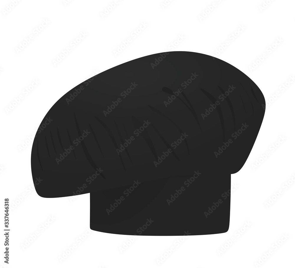 Black chef hat. vector illustration Stock Vector | Adobe Stock