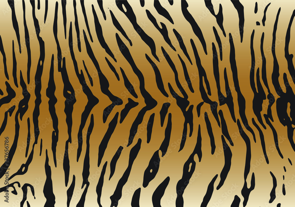 Vector illustration set of animal seamless prints.Tiger texture ...