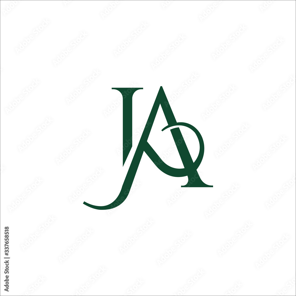 Initial letter ja or aj logo vector design template Stock Vector ...