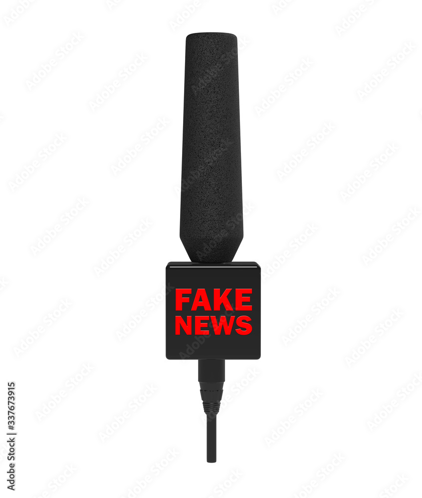 Fake new mic 3d render illustration. Stock Illustration | Adobe Stock