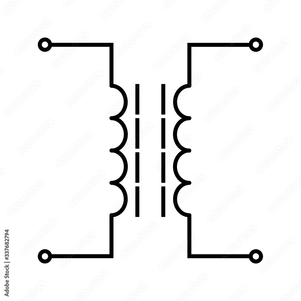 Ferrite Core Transformer Symbol