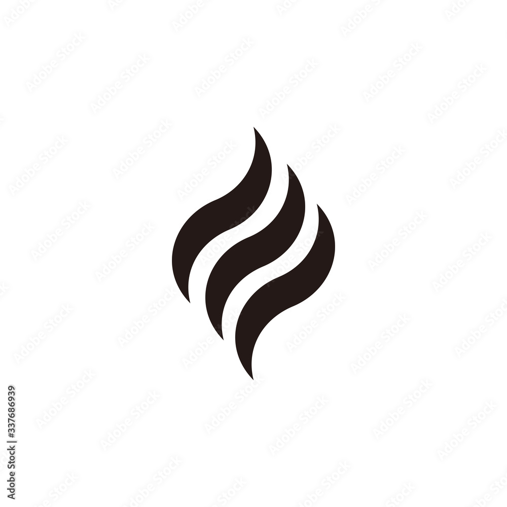simple stripes curves design symbol logo vector Stock Vector | Adobe Stock