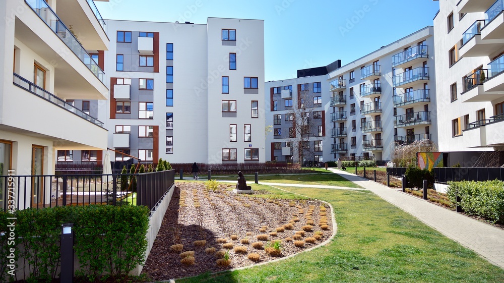 Modern apartment buildings. This is a unique place. Functional, smartly ...