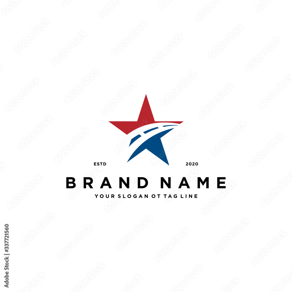 star road logo design vector Stock Vector | Adobe Stock