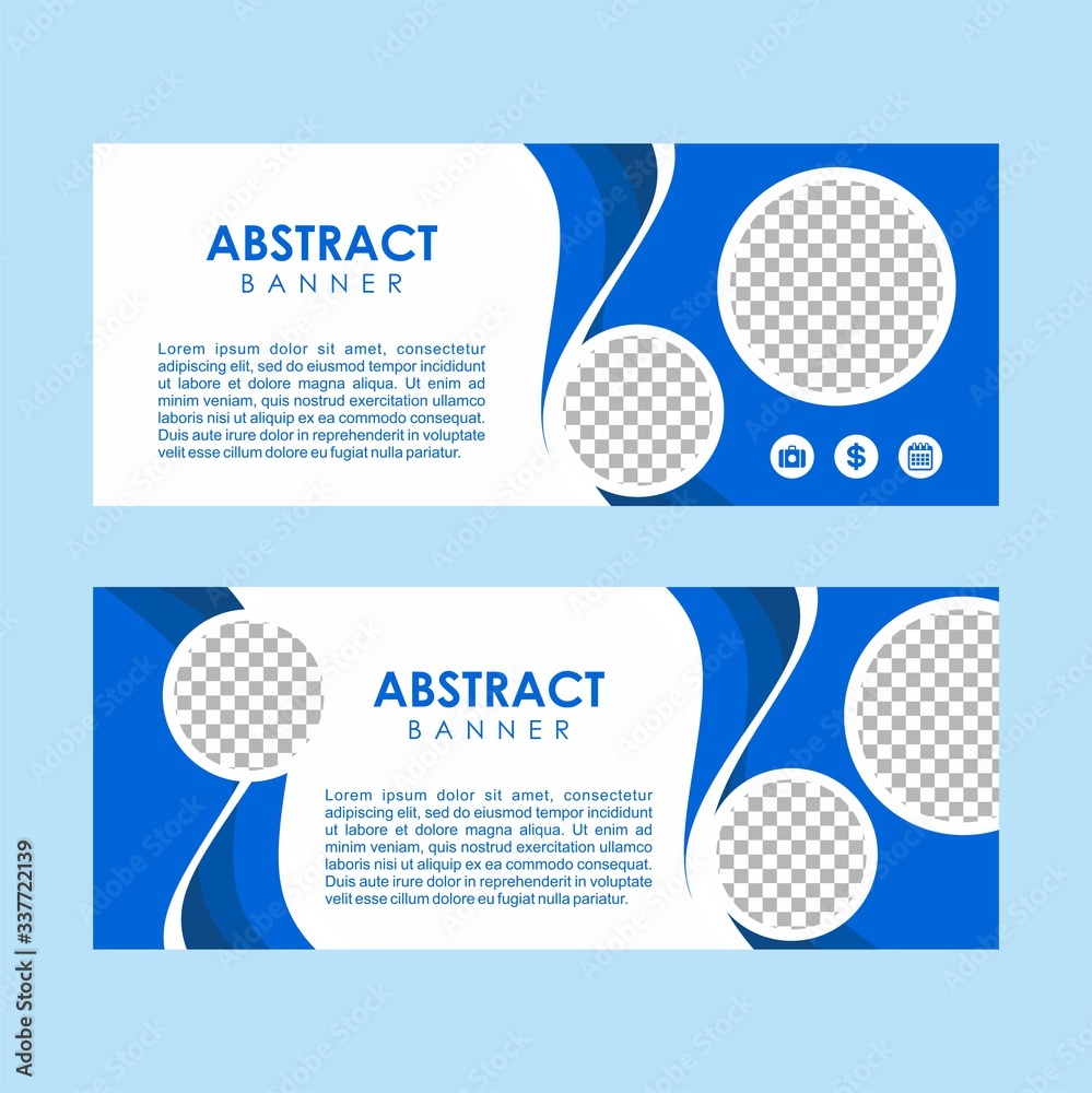 Abstract Blue Wave Business Banner Design, Blue Professional Banner ...