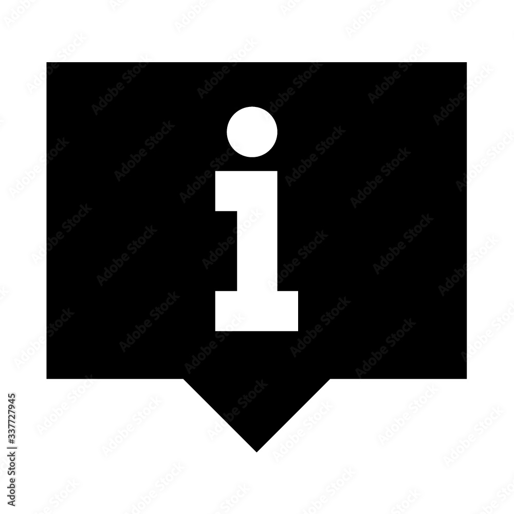 white alphabet i info information business icon symbol silhouette black ...