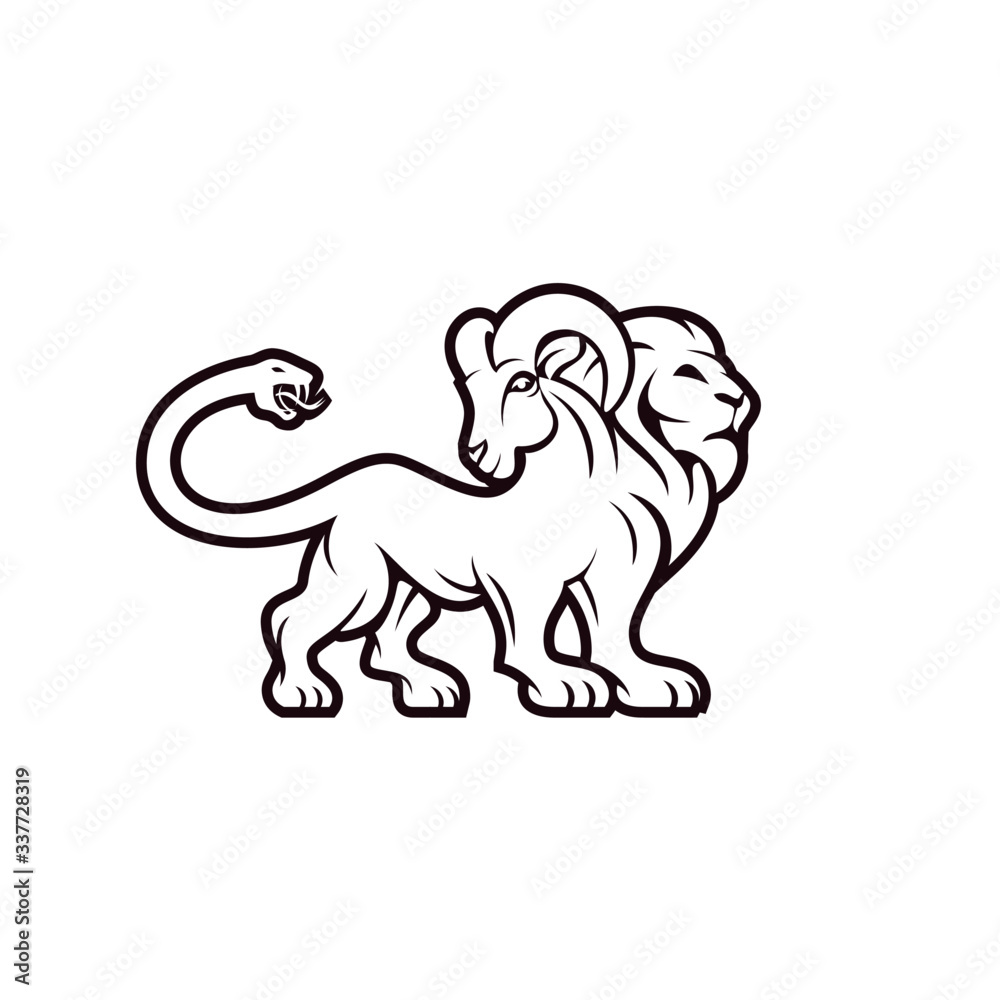Chimera Vector Illustration Stock Vector | Adobe Stock