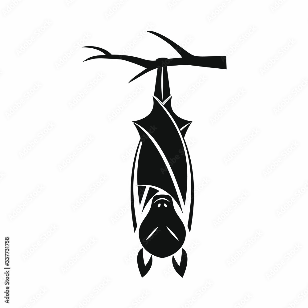 sleeping bat vector illustration Stock Vector | Adobe Stock