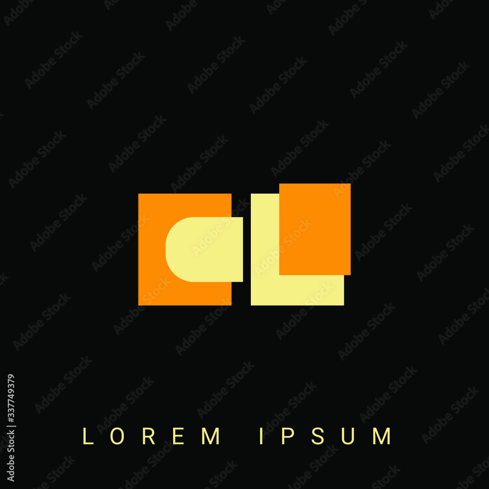 Modern creative shaped CL, LC, C, L logo. Initial Logo Designs Templete ...