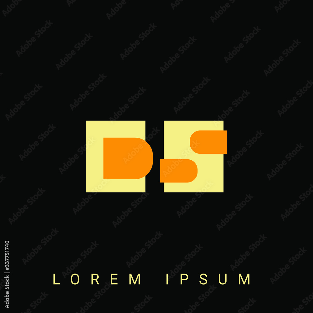 Modern creative shaped DS, SD, D, S logo. Initial Logo Designs Templete ...