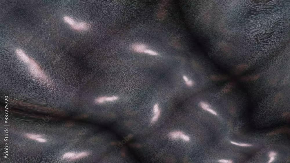 Abstract black background. 4K minimal animation of a 3D shiny liquid ...