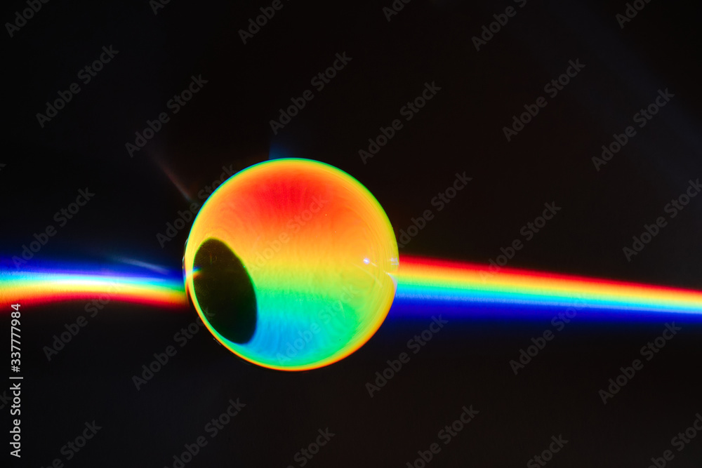 Colors of the rainbow product of Broken light, showing the visible part ...