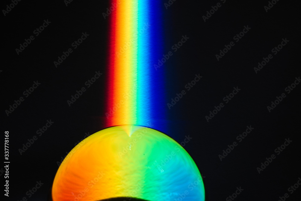 Colors of the rainbow product of Broken light, showing the visible part ...