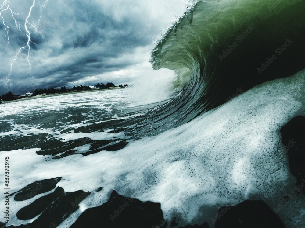 Wave On Sea During Storm Stock Photo | Adobe Stock