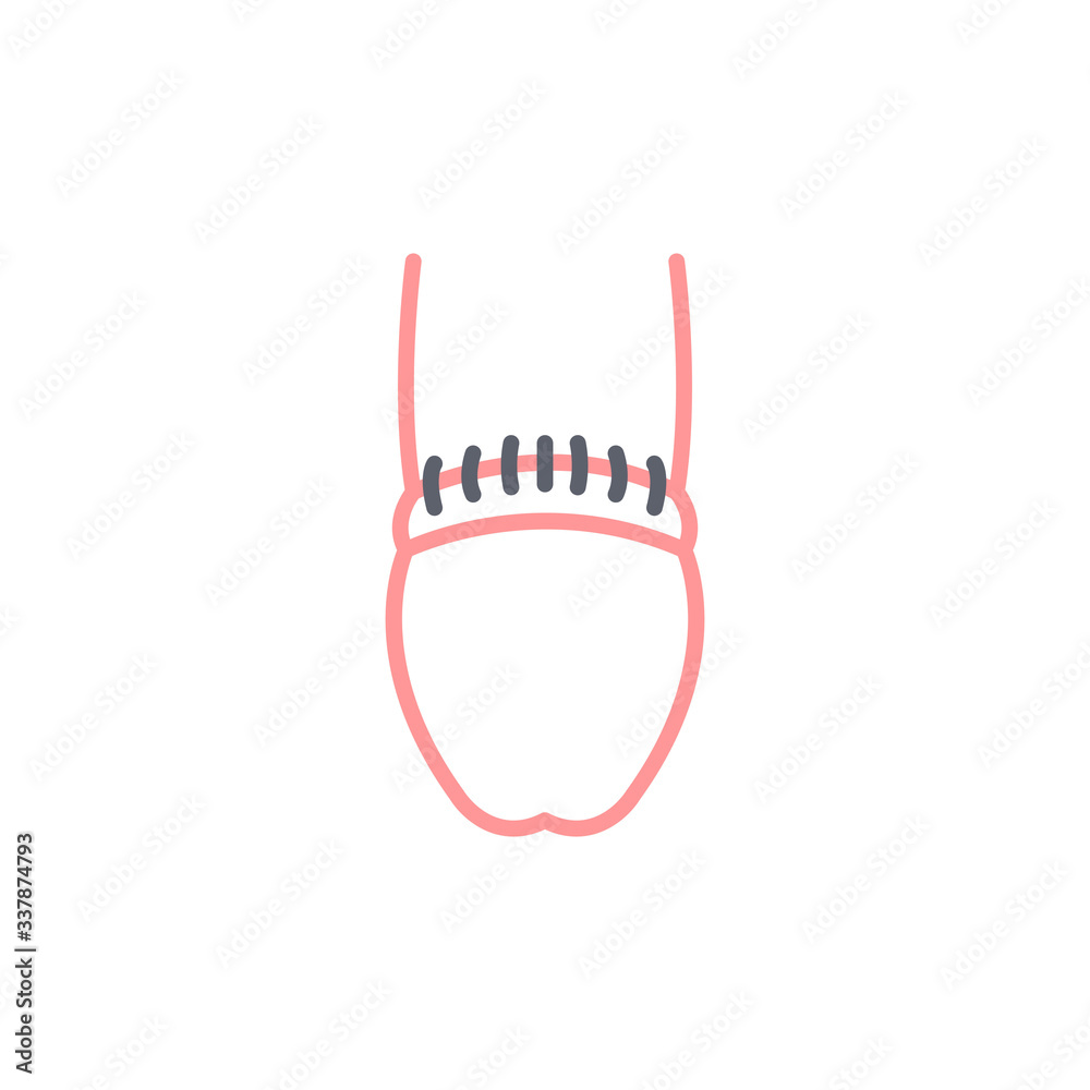 circumcision line icon, vector illustration Stock Vector | Adobe Stock