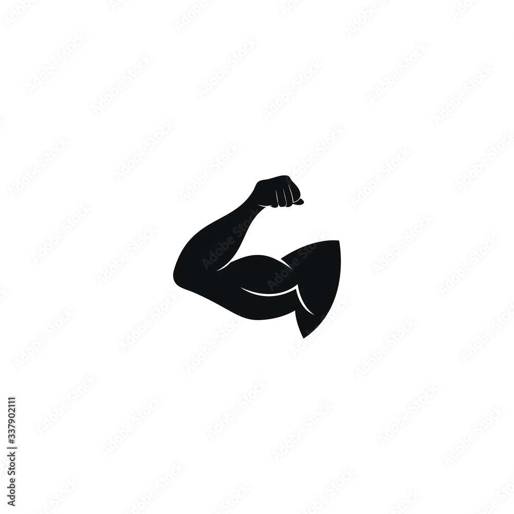 strong man vetor icon logo for fitness centre or bodybuilder concept ...