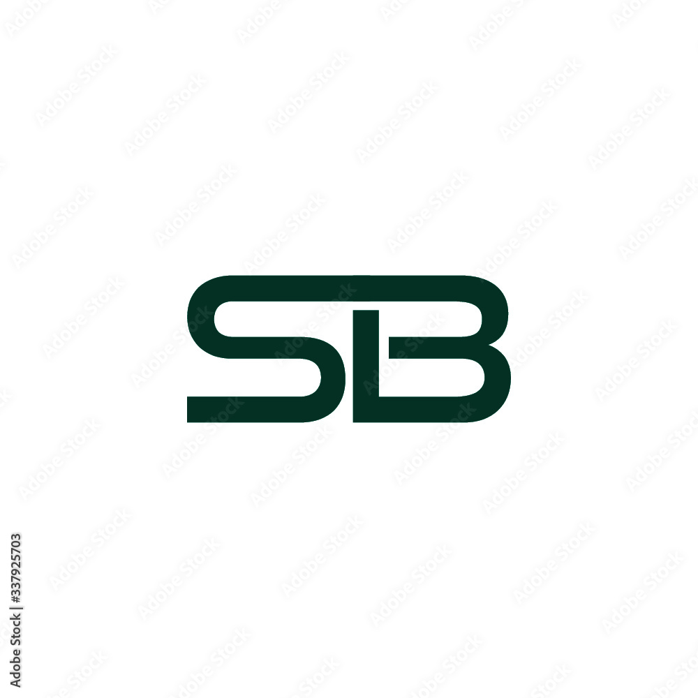 SB Letter Logo Design isolated on white background Stock Vector | Adobe ...