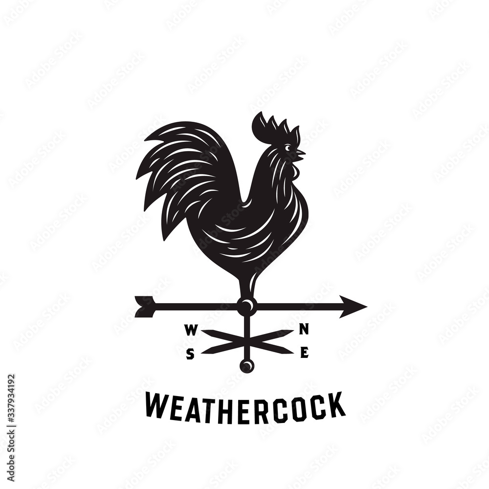 Weathervane Rooster Clipart