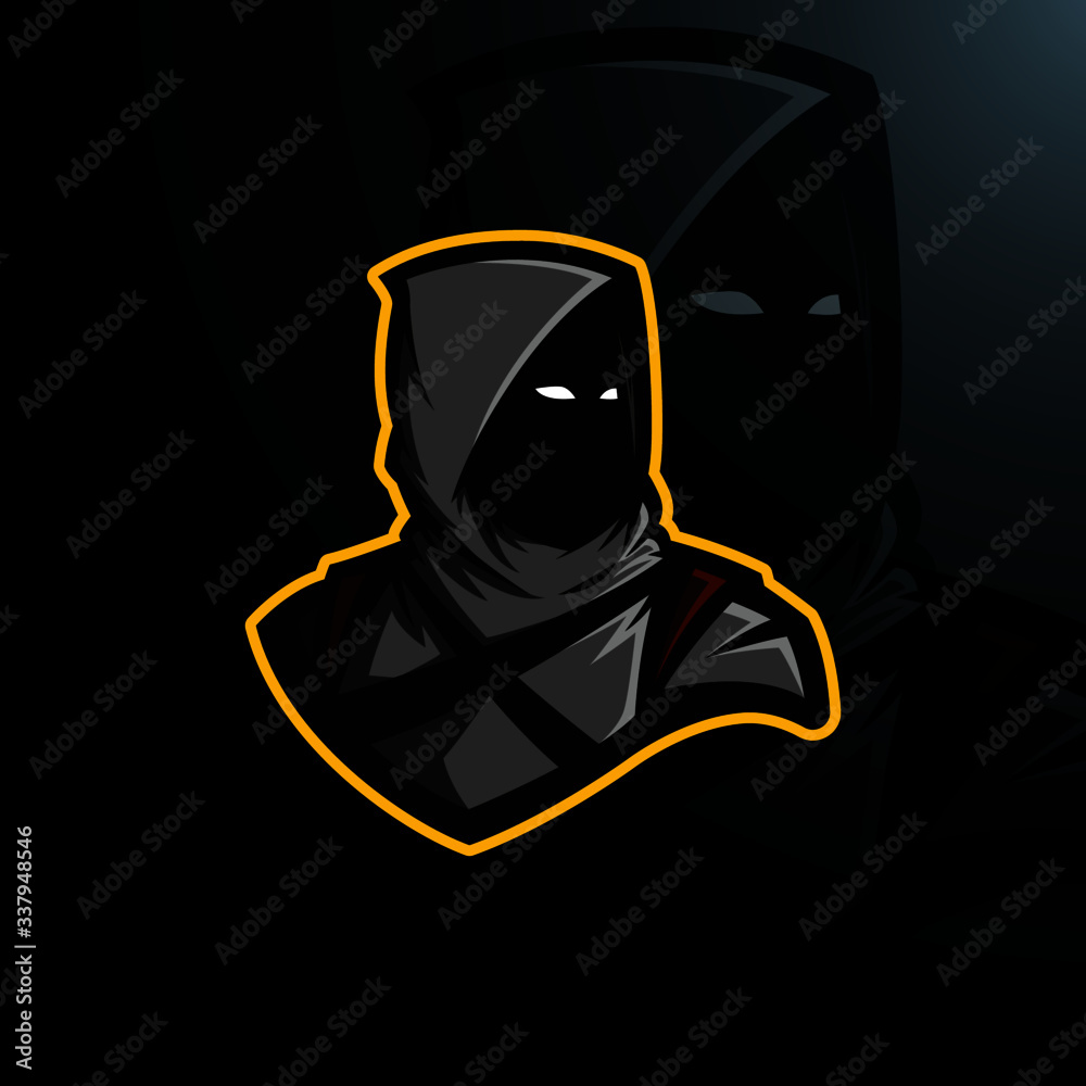 Black assassin logo gaming esports Stock Vector | Adobe Stock