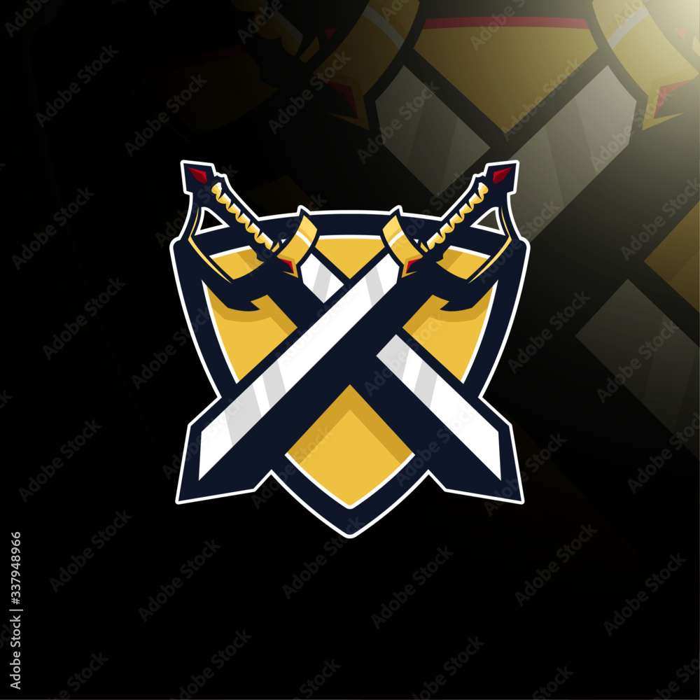 Knight Shield esport logo gaming Stock Vector | Adobe Stock Knight Shield esport logo gaming Stock Vector | Adobe Stock