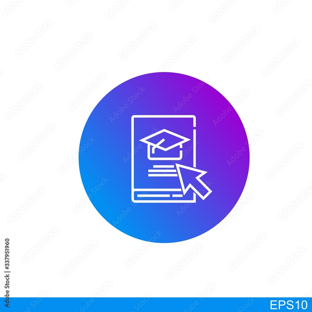 internet education concept,distant online courses, e-learning resources ...