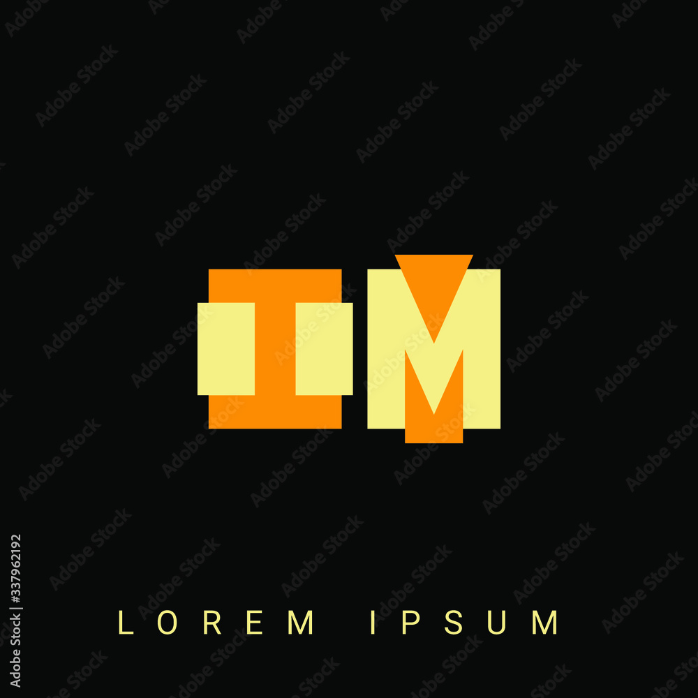 Modern creative shaped IM, MI, I, M logo. Initial Logo Designs Templete ...