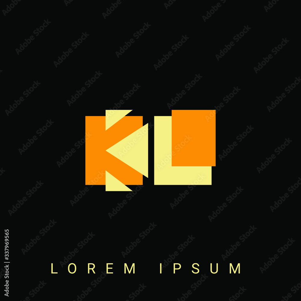Modern creative shaped KL, LK, K, L logo. Initial Logo Designs Templete ...