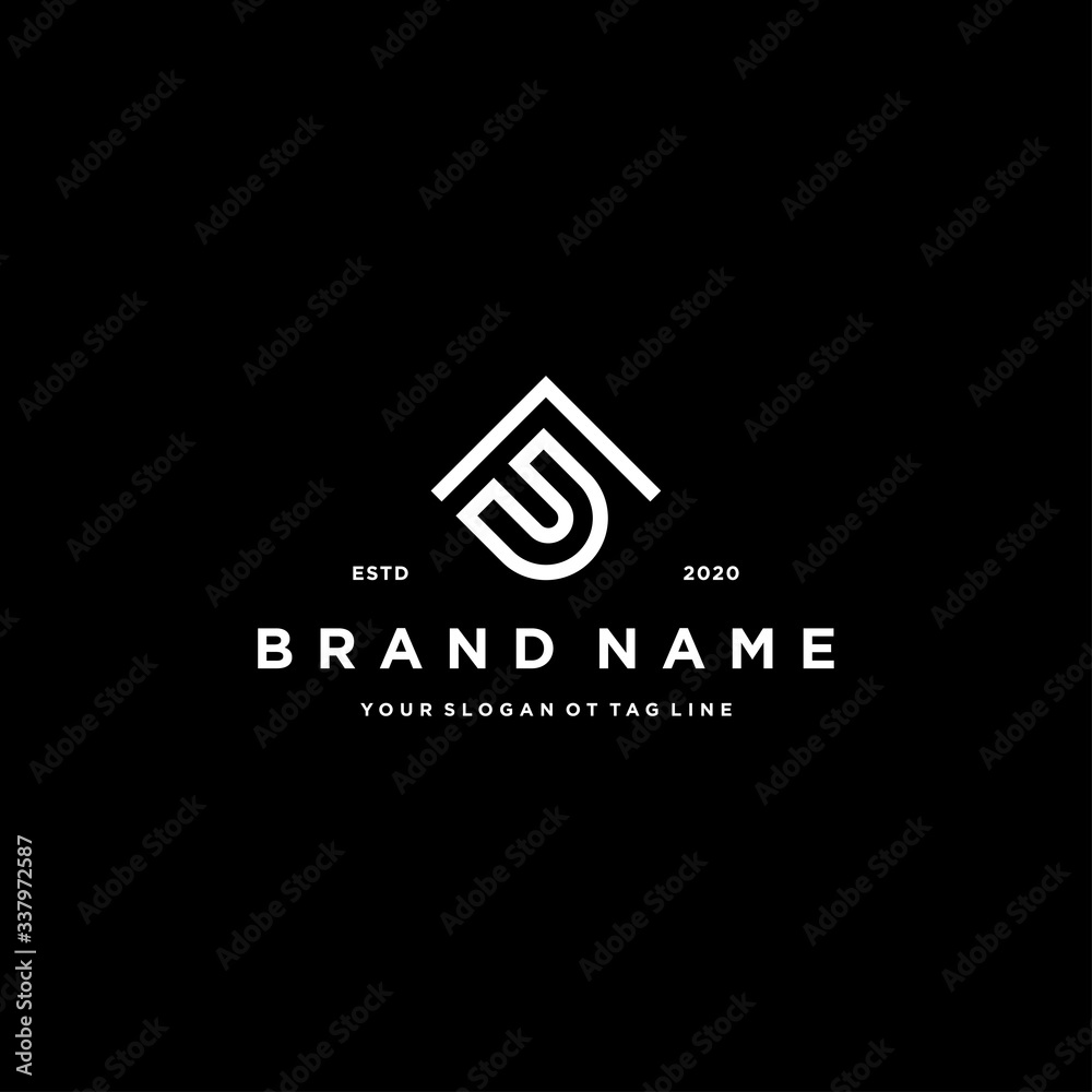 letter FD logo design vector Stock Vector | Adobe Stock
