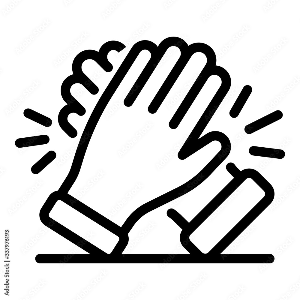 Applause icon. Outline applause vector icon for web design isolated on ...