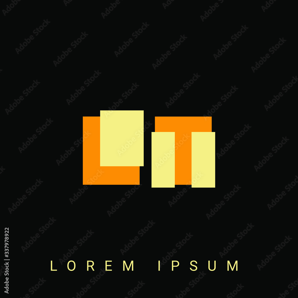 Modern creative shaped LT, TL, L, T logo. Initial Logo Designs Templete ...