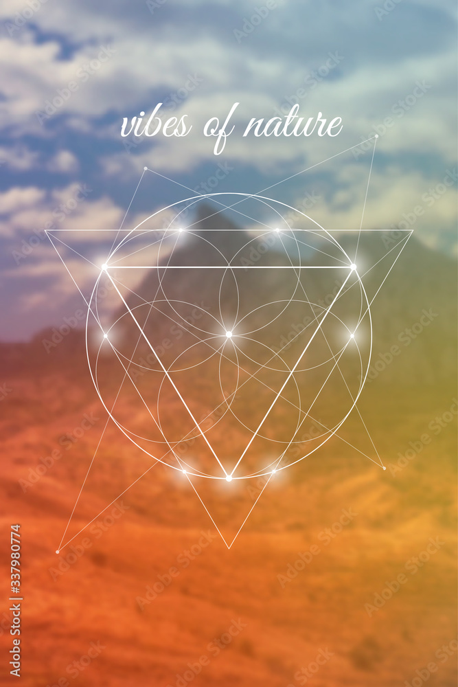 Sacred geometry inspired vector illustration with interlocking circles ...