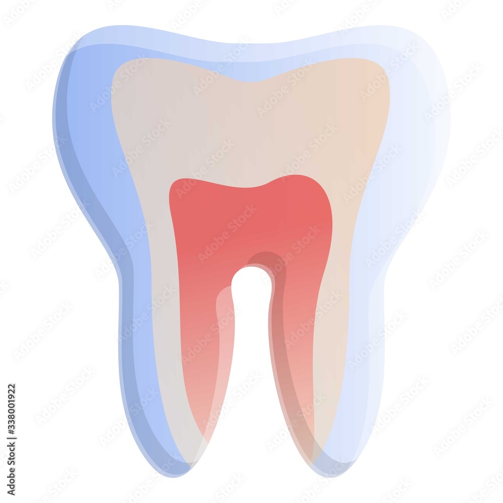 Tooth pulp icon. Cartoon of tooth pulp vector icon for web design ...