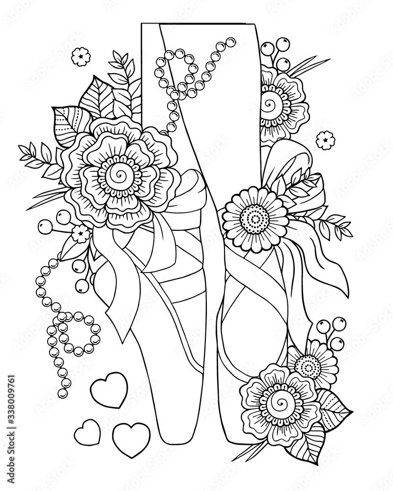 Ballet Shoe Coloring Page
